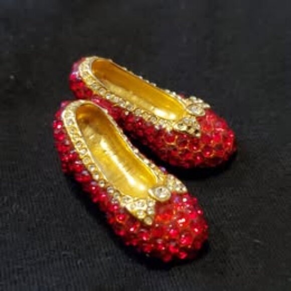 Jewelry | Vintage Crystal Ruby Red Shoes Pin | Poshmark